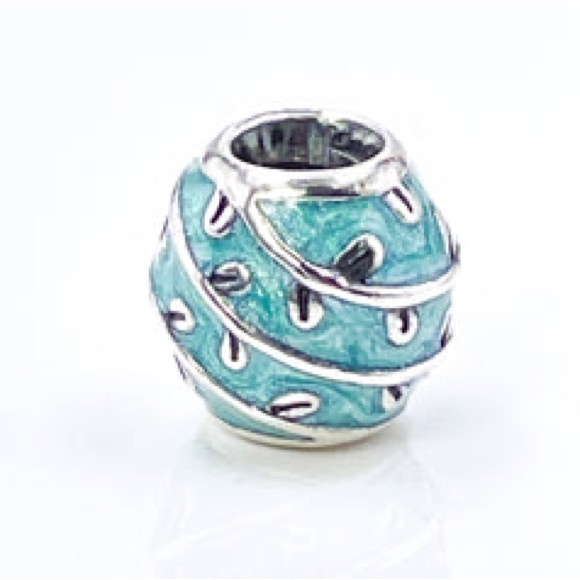 Pandora | Jewelry | Pandora Light Blue Vines Enamel Charm | Poshmark